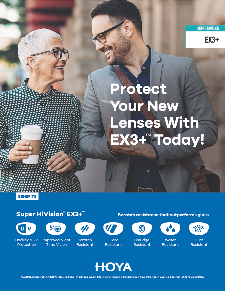 Super HiVision EX3+ Anti-Reflective Treatment Is Now Available in Finished Single Vision